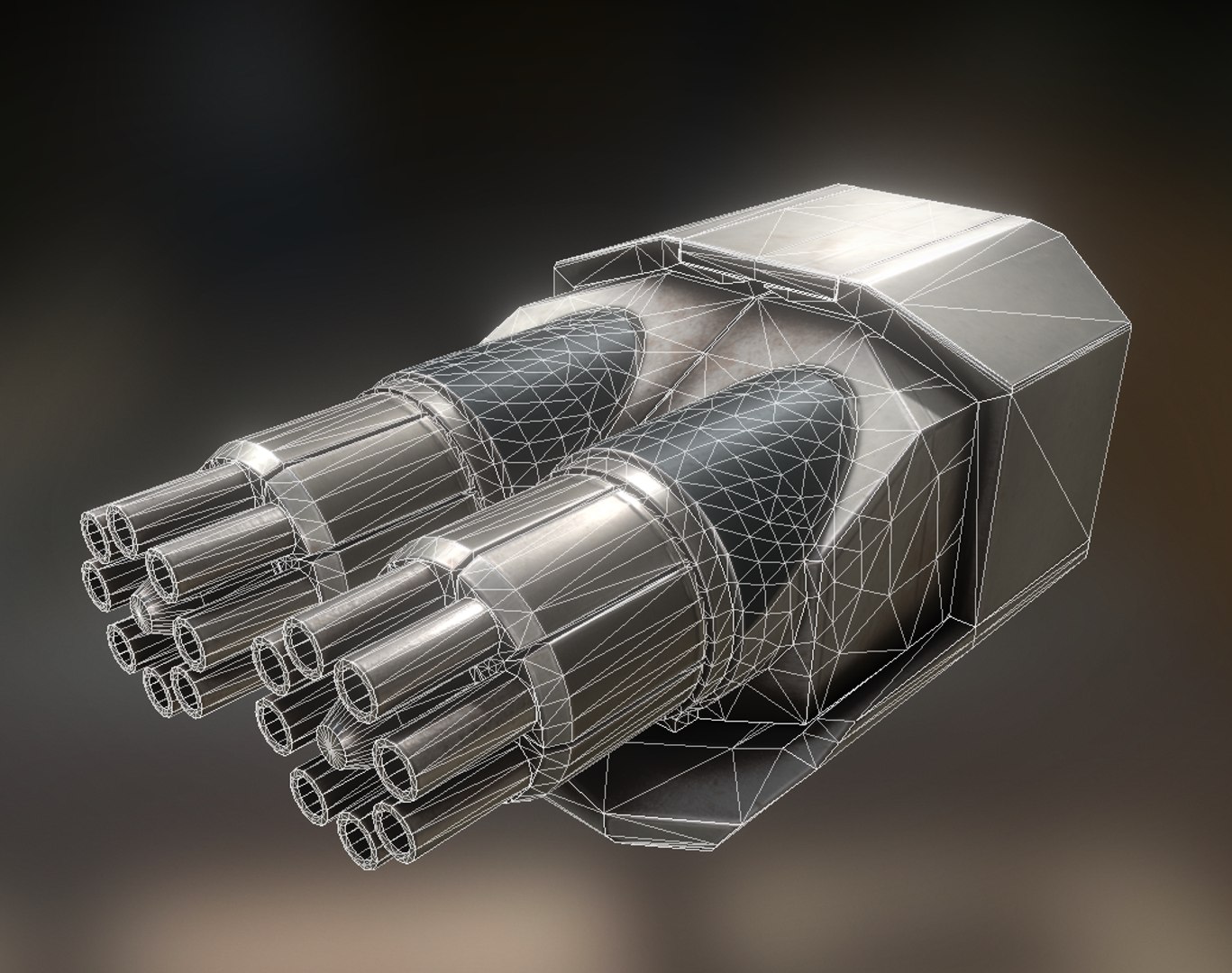 3d Model Of Gatling Gun Module