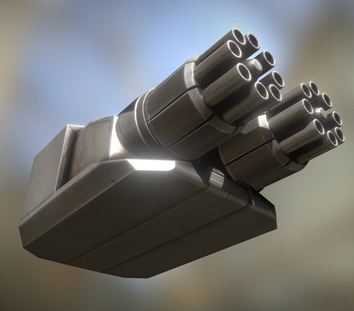 3d Model Of Gatling Gun Module