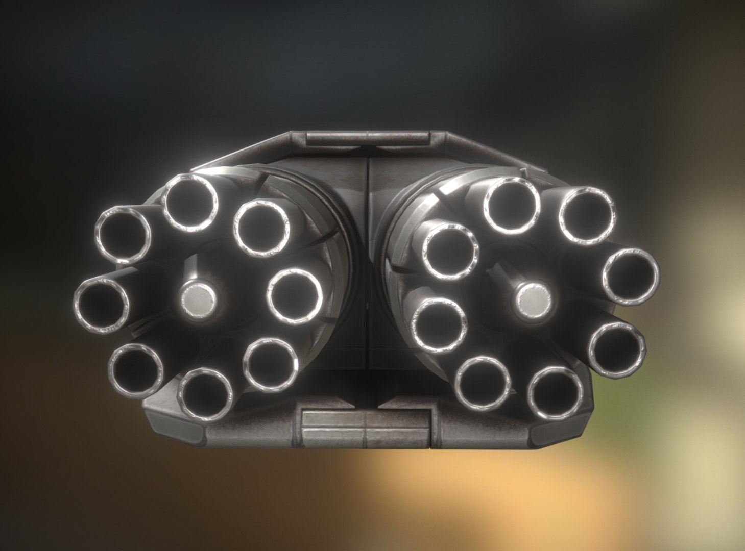 3d Model Of Gatling Gun Module