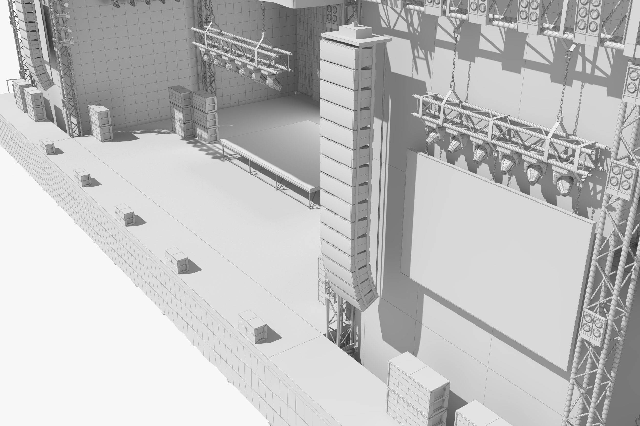 Concert stage model - TurboSquid 1227108