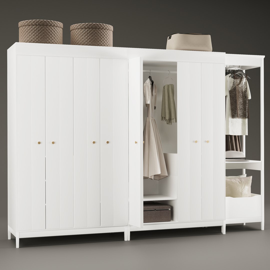 IKEA IDANAS Wardrobe Combination 3D Model - TurboSquid 1849383