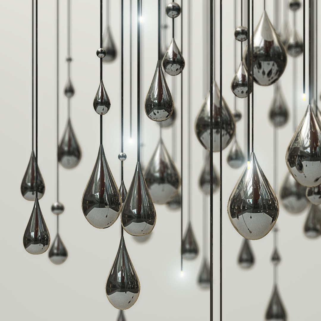 3d raindrop luum raining light model