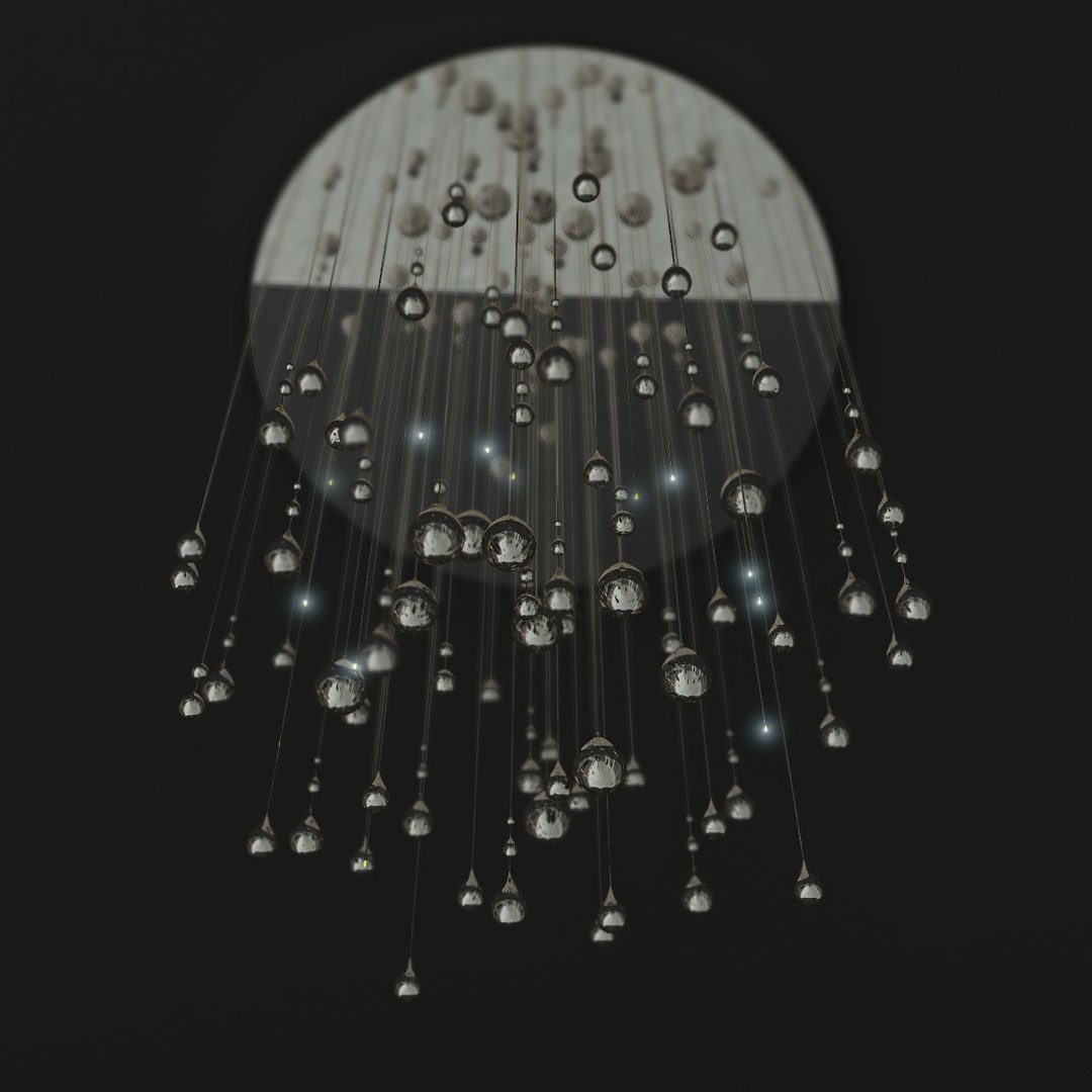 3d raindrop luum raining light model