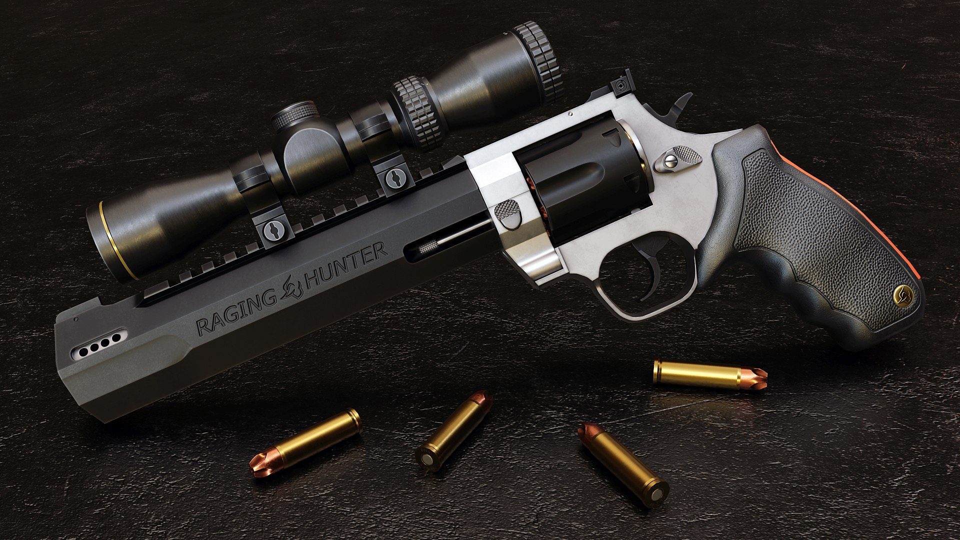 Taurus Raging Hunter Revolver With Scope 3D Model - TurboSquid 1772524