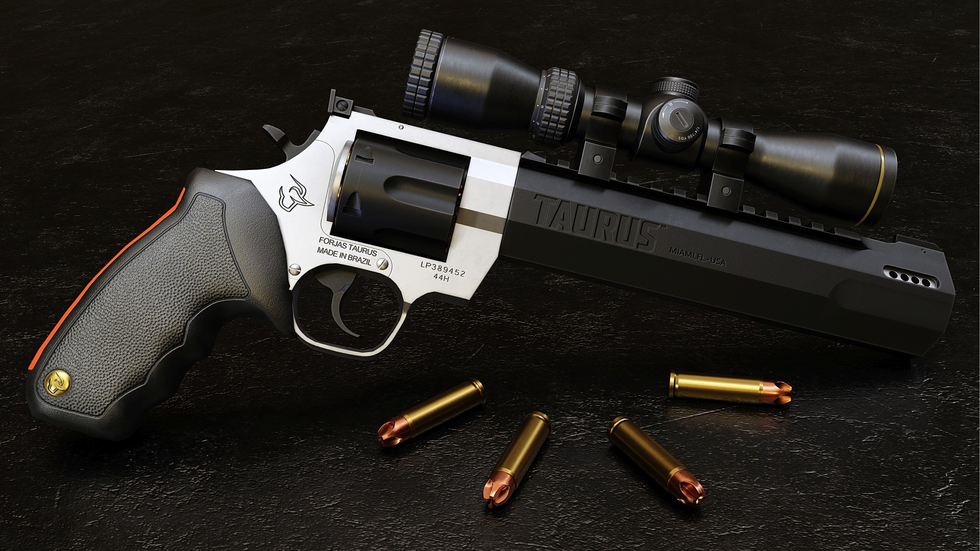 Taurus Raging Hunter Revolver With Scope 3D Model - TurboSquid 1772524