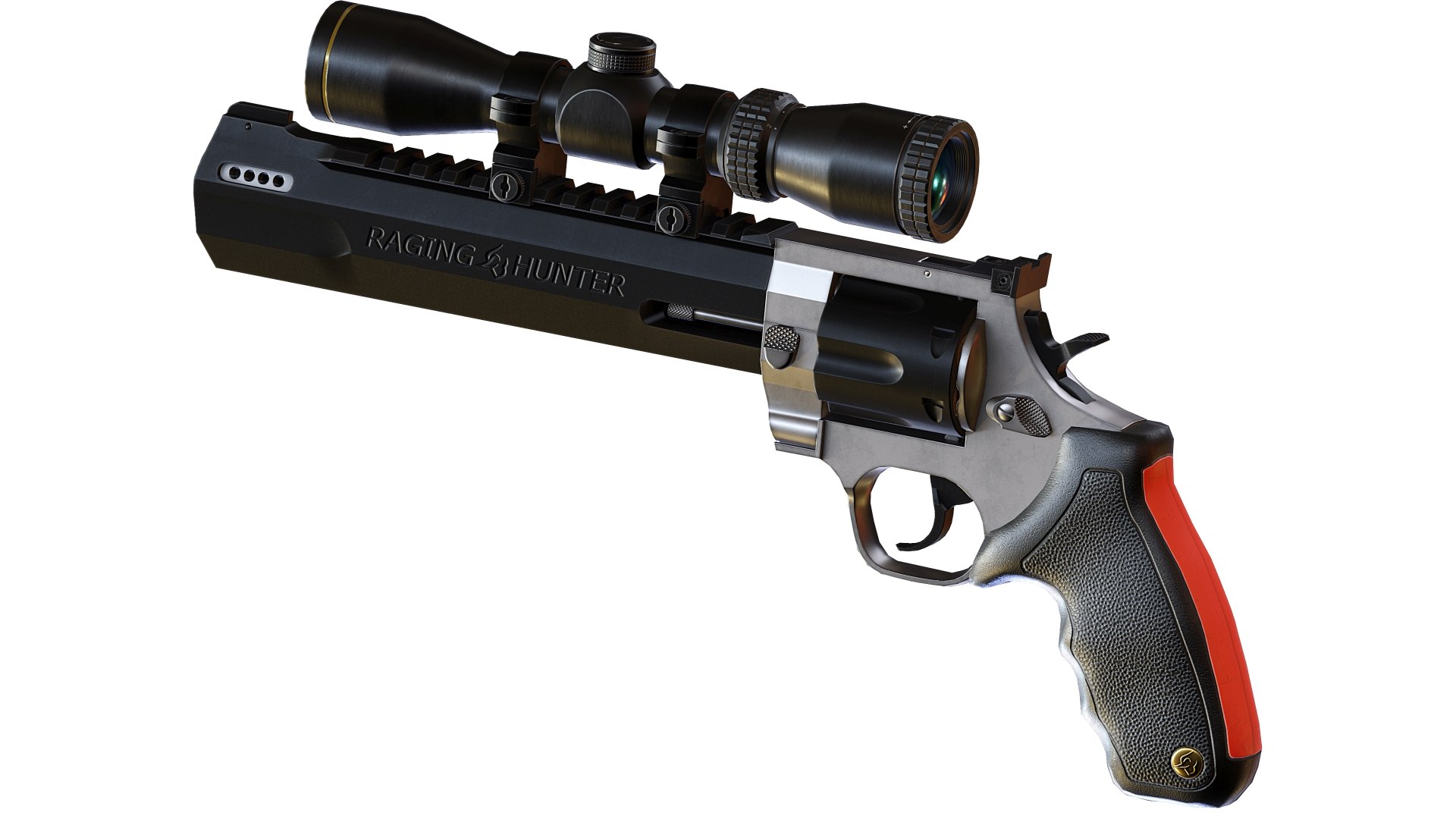 Taurus Raging Hunter Revolver With Scope 3D Model - TurboSquid 1772524
