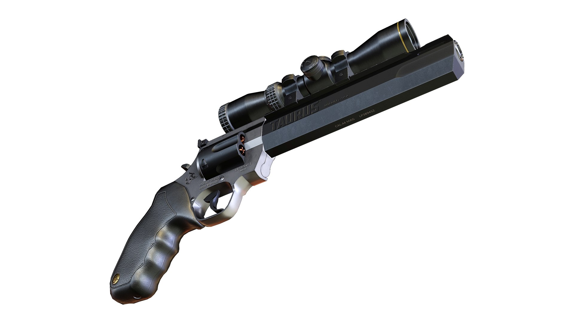 Taurus Raging Hunter Revolver With Scope 3D Model - TurboSquid 1772524
