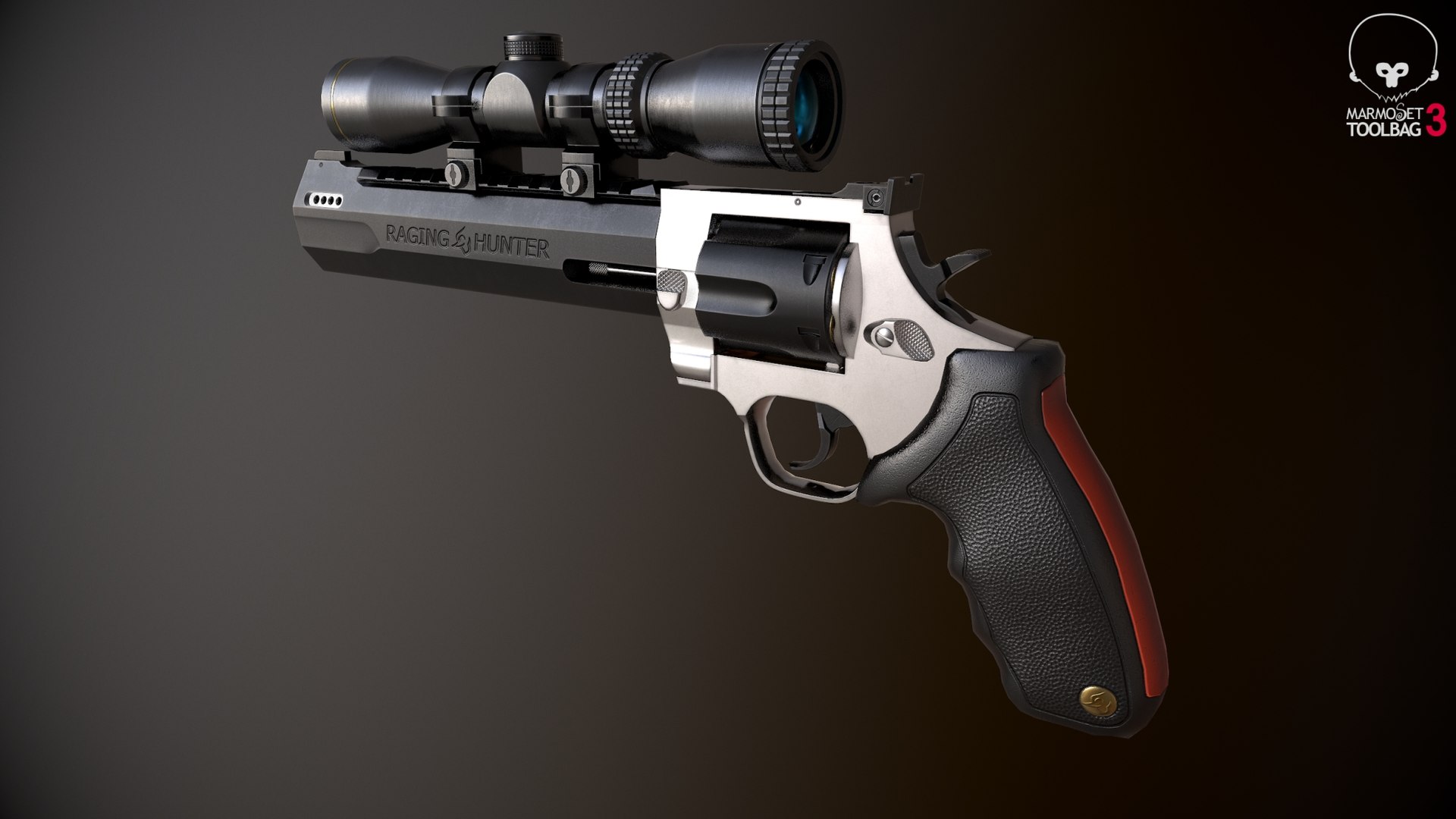 Taurus Raging Hunter Revolver With Scope 3D Model - TurboSquid 1772524