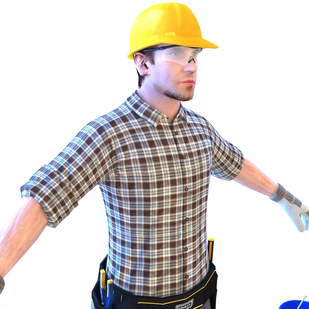 Handyman worker man 3D model - TurboSquid 1485319