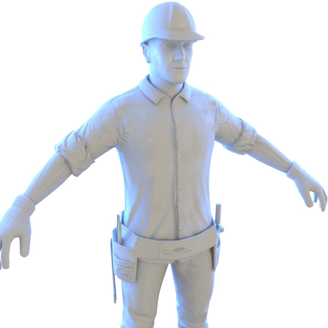 Handyman worker man 3D model - TurboSquid 1485319