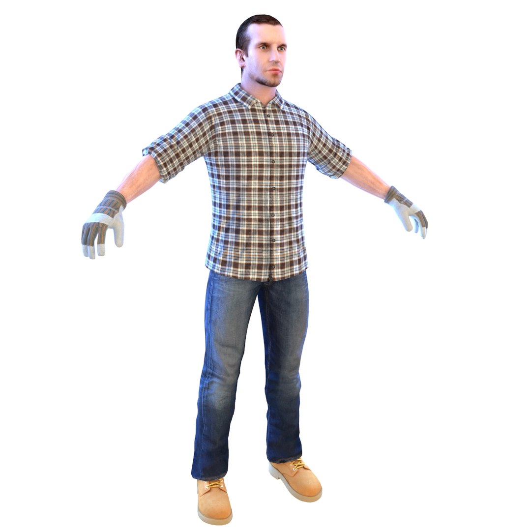 Handyman worker man 3D model - TurboSquid 1485319