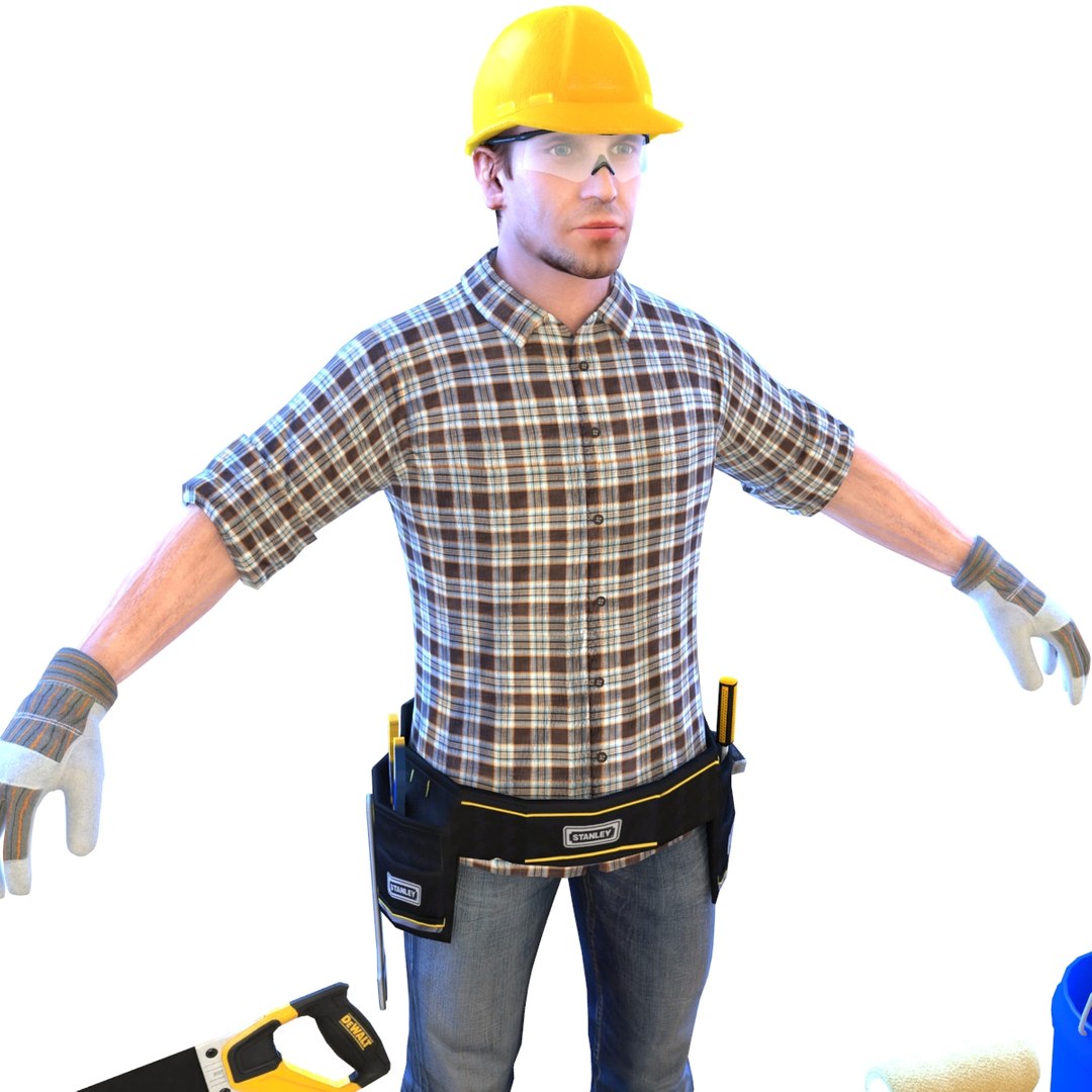 Handyman worker man 3D model - TurboSquid 1485319