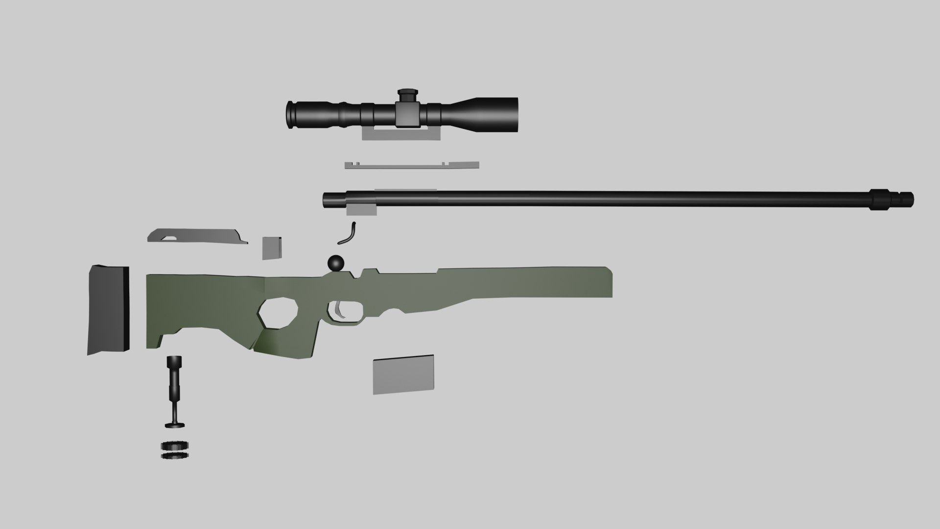 3D L96a1 Sniper Rifle - TurboSquid 1700273