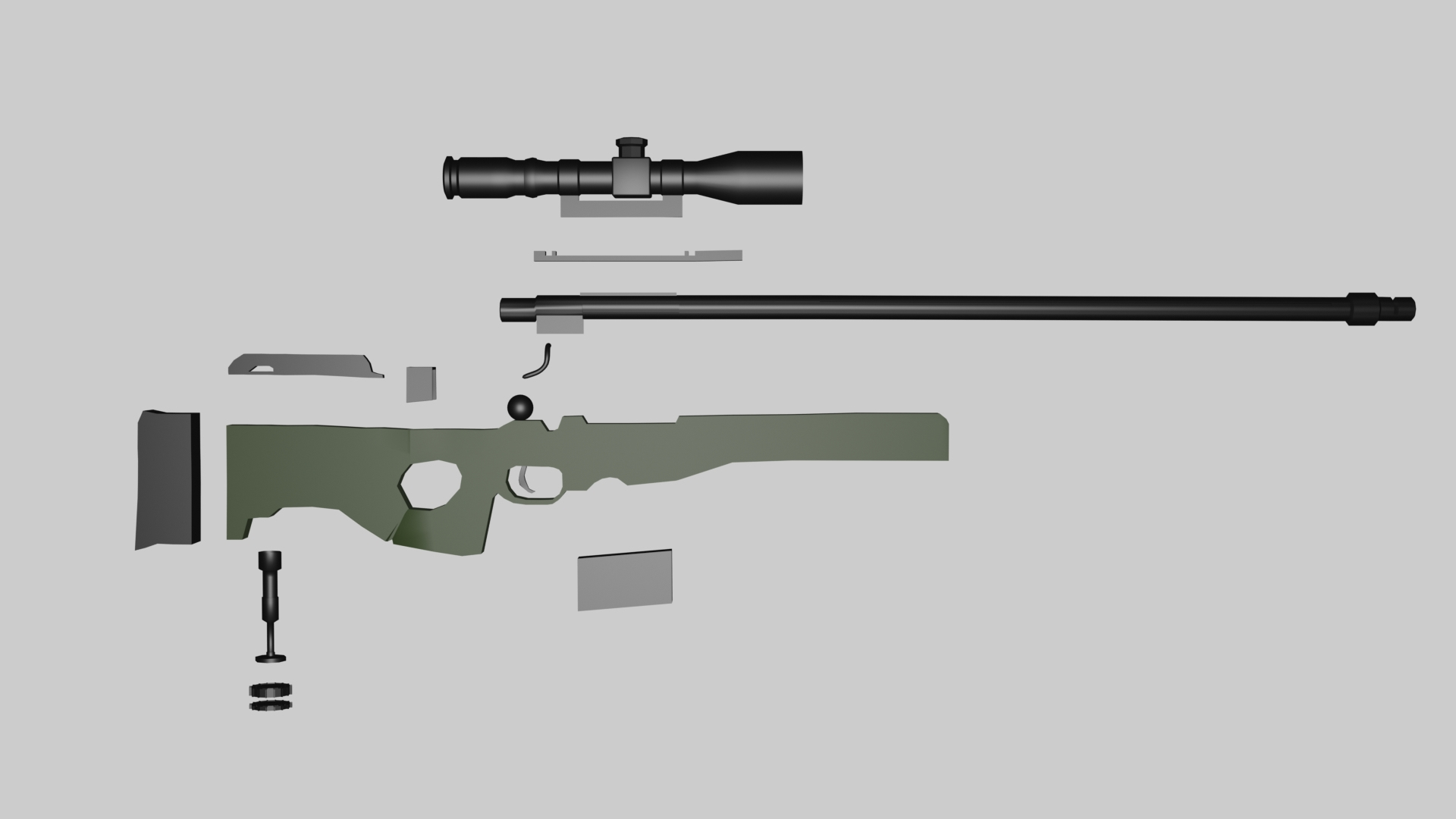 3D l96a1 sniper rifle - TurboSquid 1700273