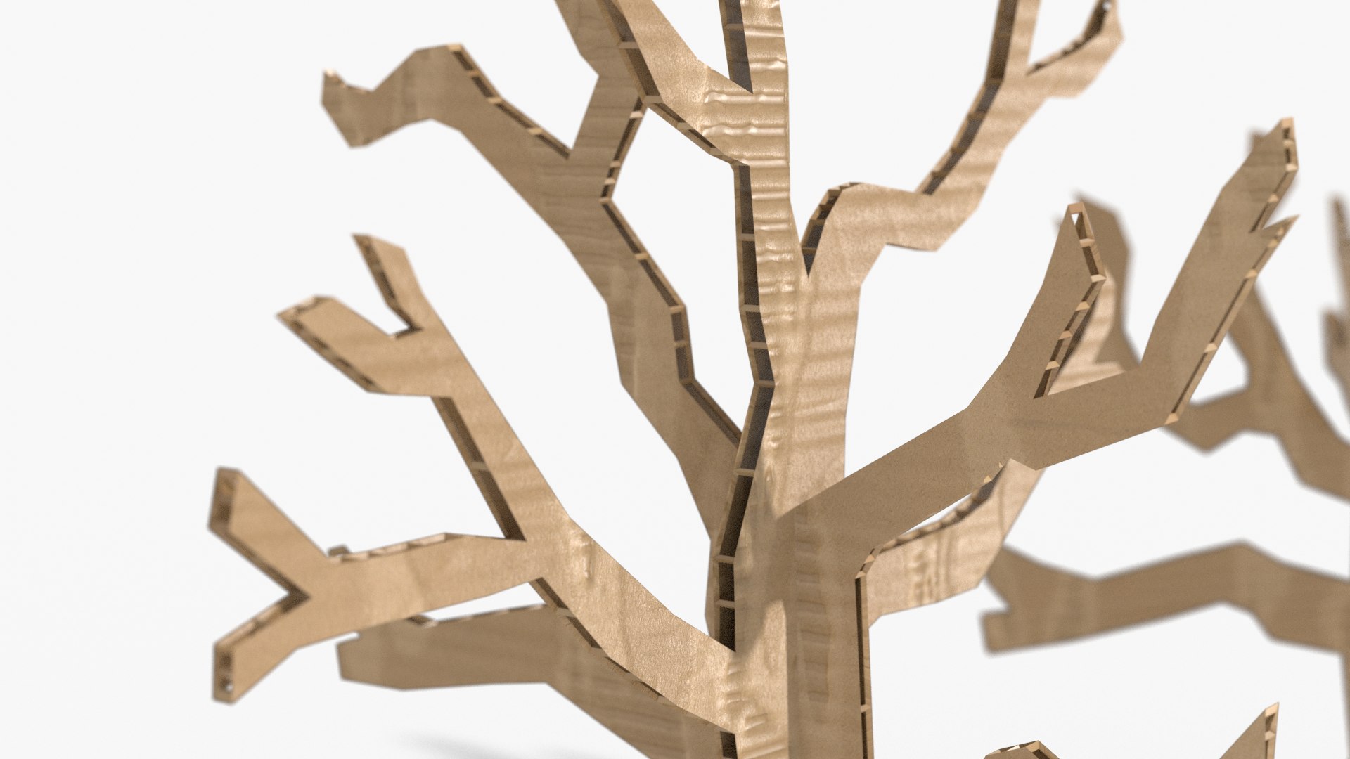 3D Cardboard Trees Dae Model - TurboSquid 1842104