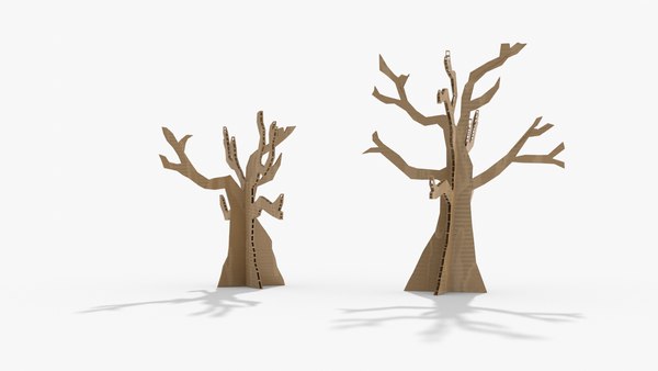 3D cardboard trees dae model - TurboSquid 1842104