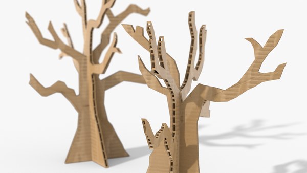 3D cardboard trees dae model - TurboSquid 1842104