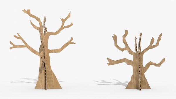 3D cardboard trees dae model - TurboSquid 1842104