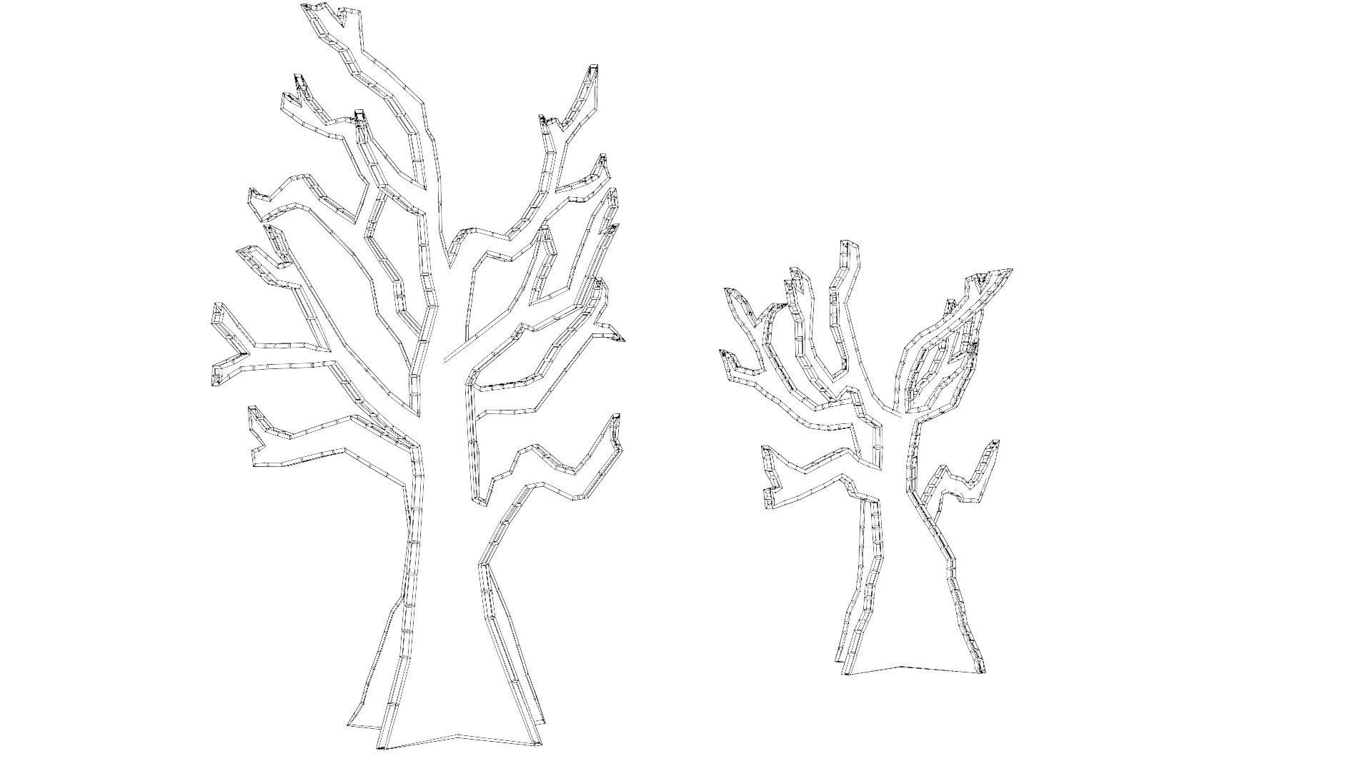3D Cardboard Trees Dae Model - TurboSquid 1842104