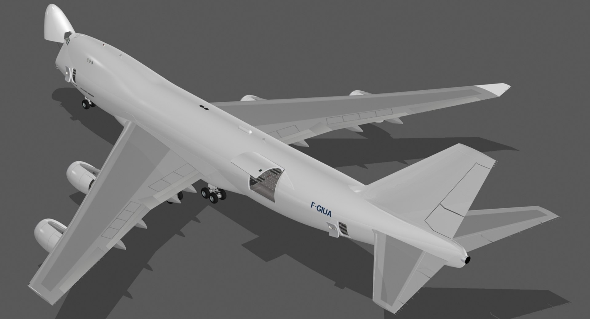 Boeing 747-400 Erf 3d Model