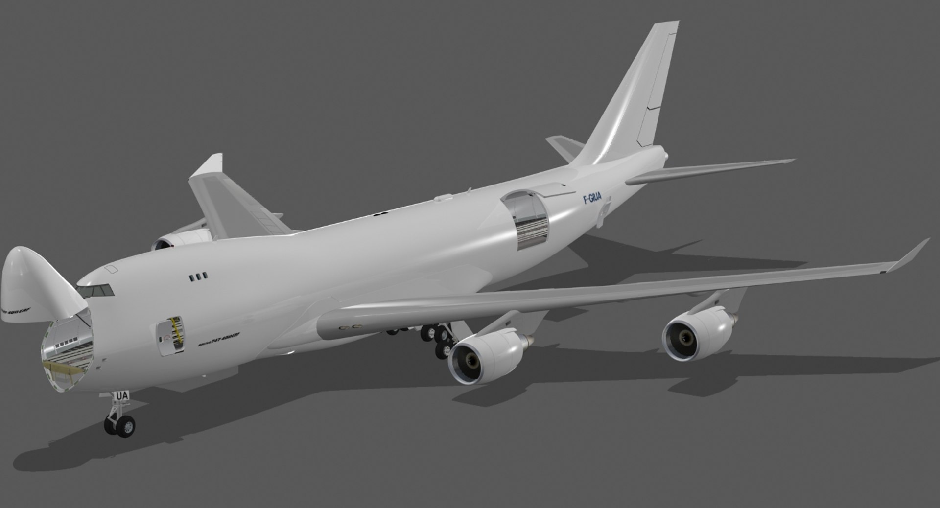 boeing 747-400 erf 3d model