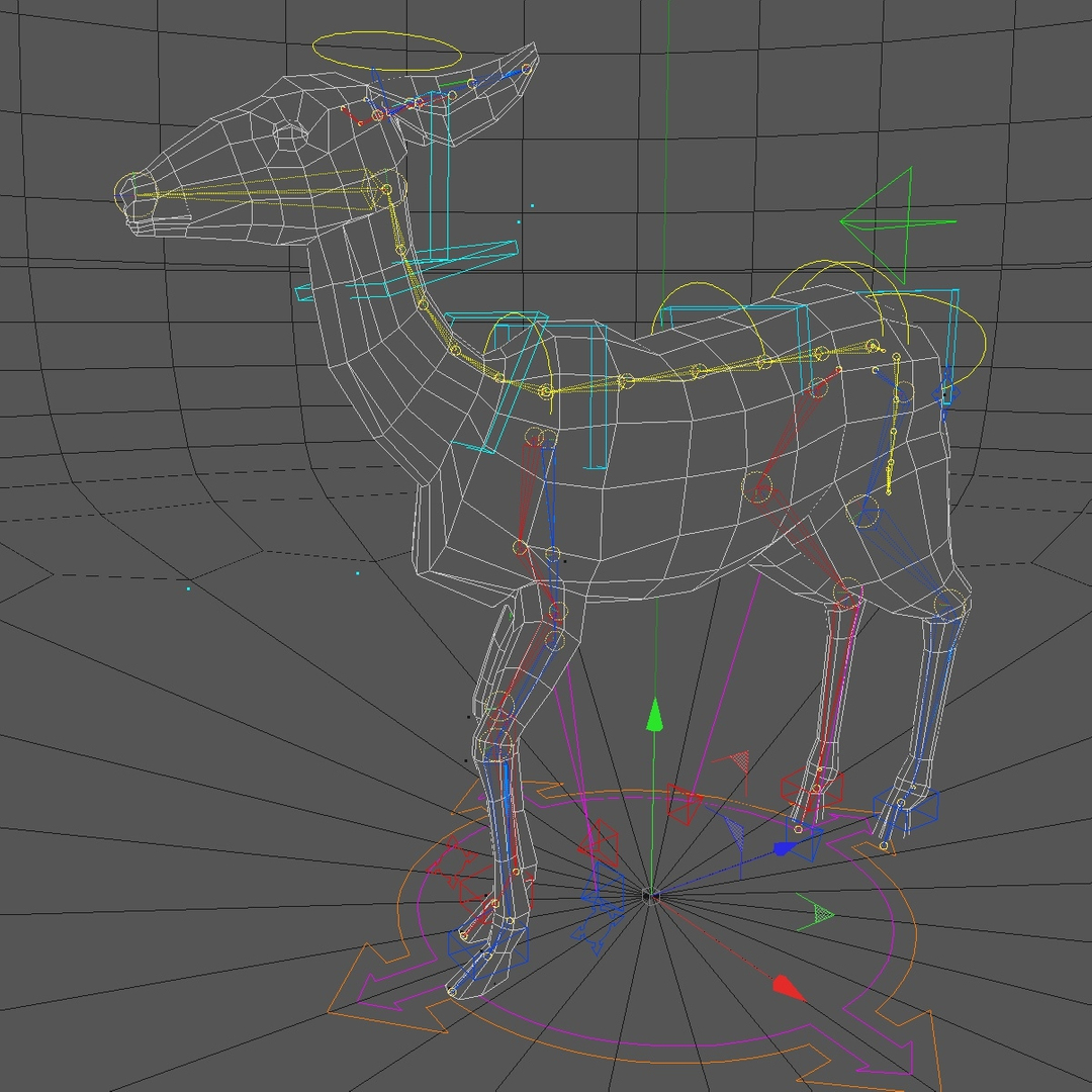 3d deer character dynamic model