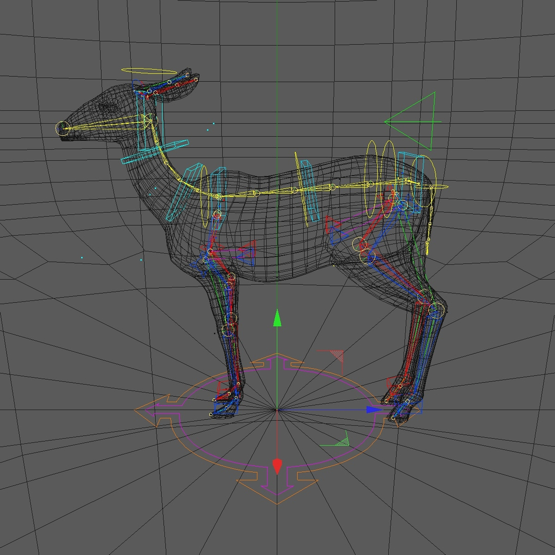 3d deer character dynamic model
