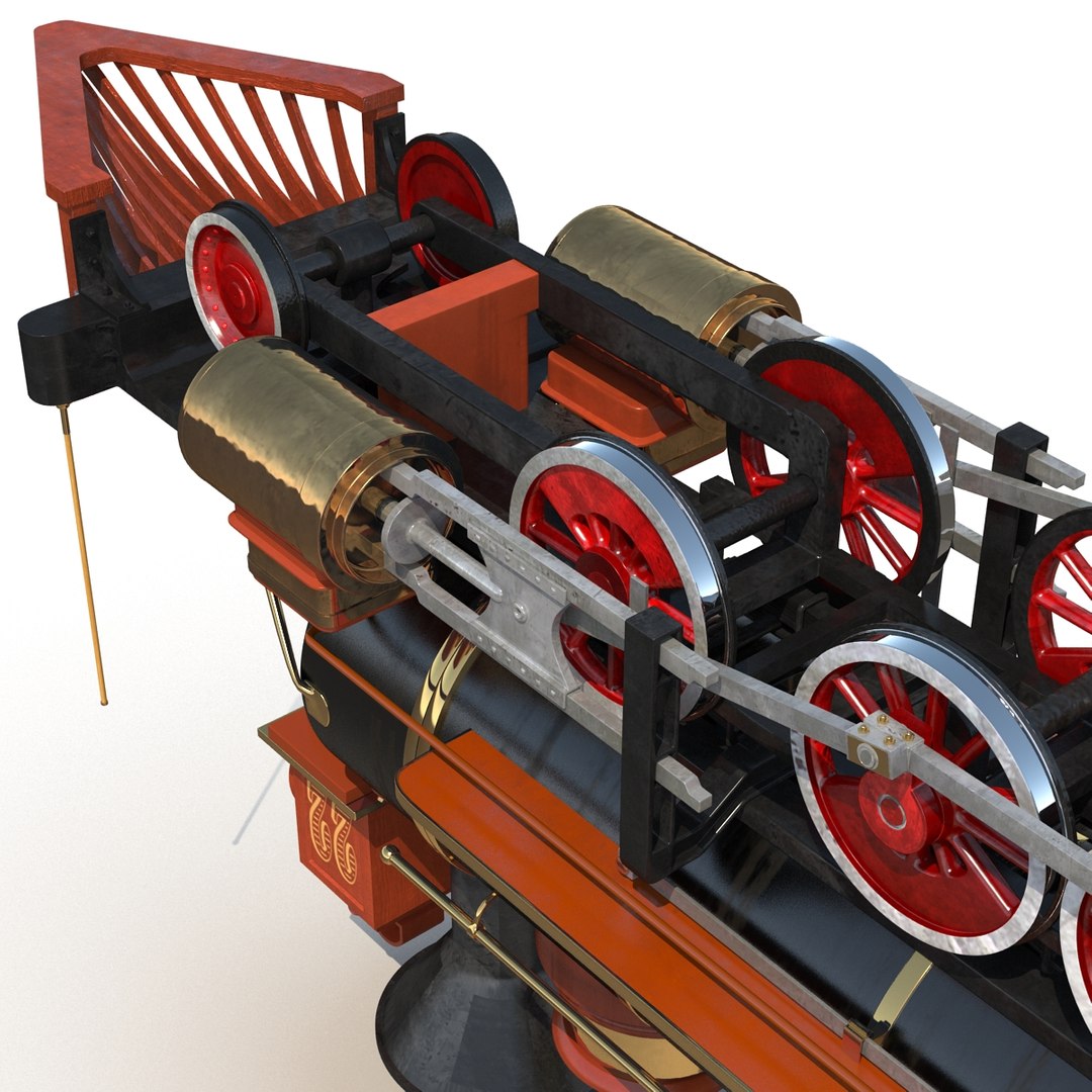 3ds steam train wagon