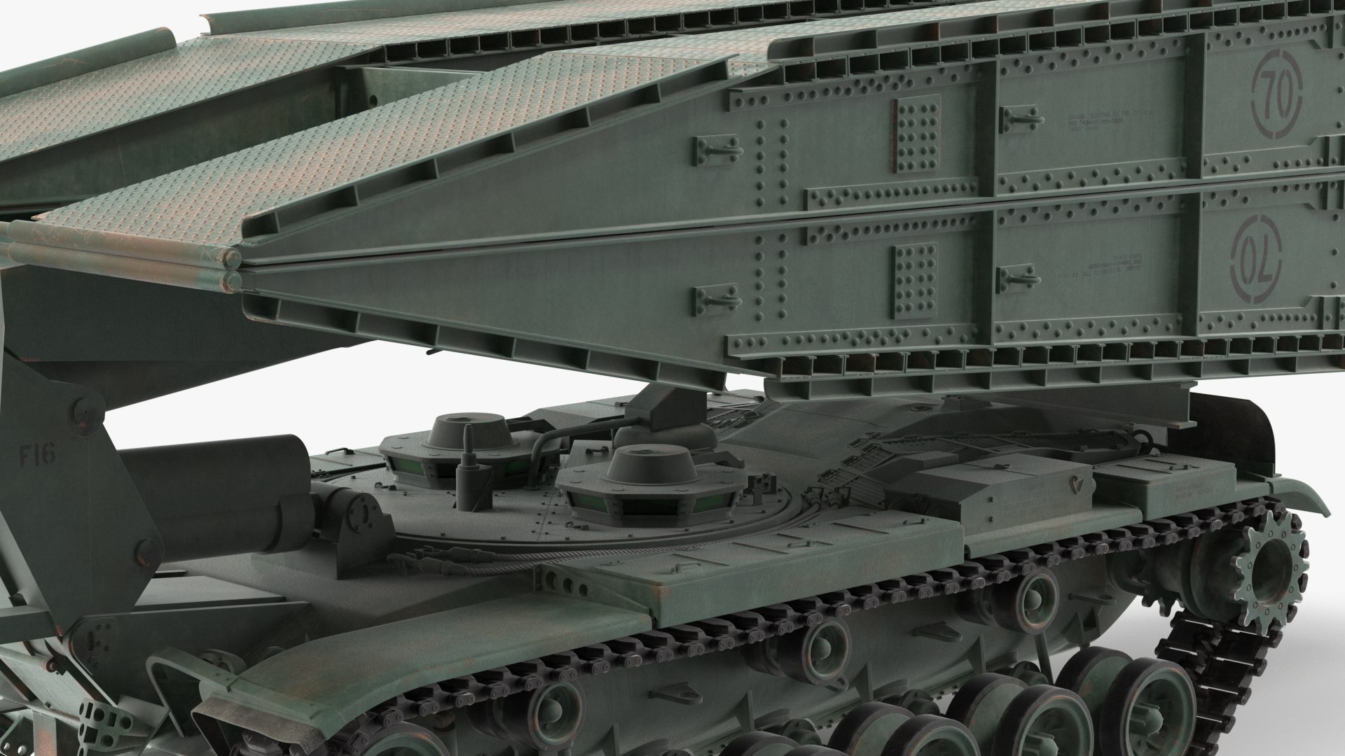 AVLB M60A1 Launched Bridge Green Rigged 3D model - TurboSquid 2022717