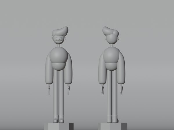 3D Male cartoon characters base mesh - TurboSquid 1739490