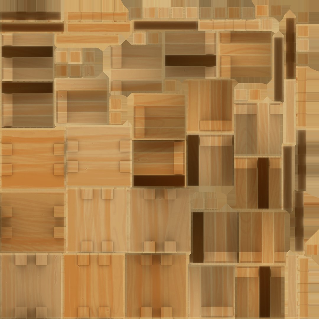 3D Cartoon Tables Pallet And Box - TurboSquid 2353418