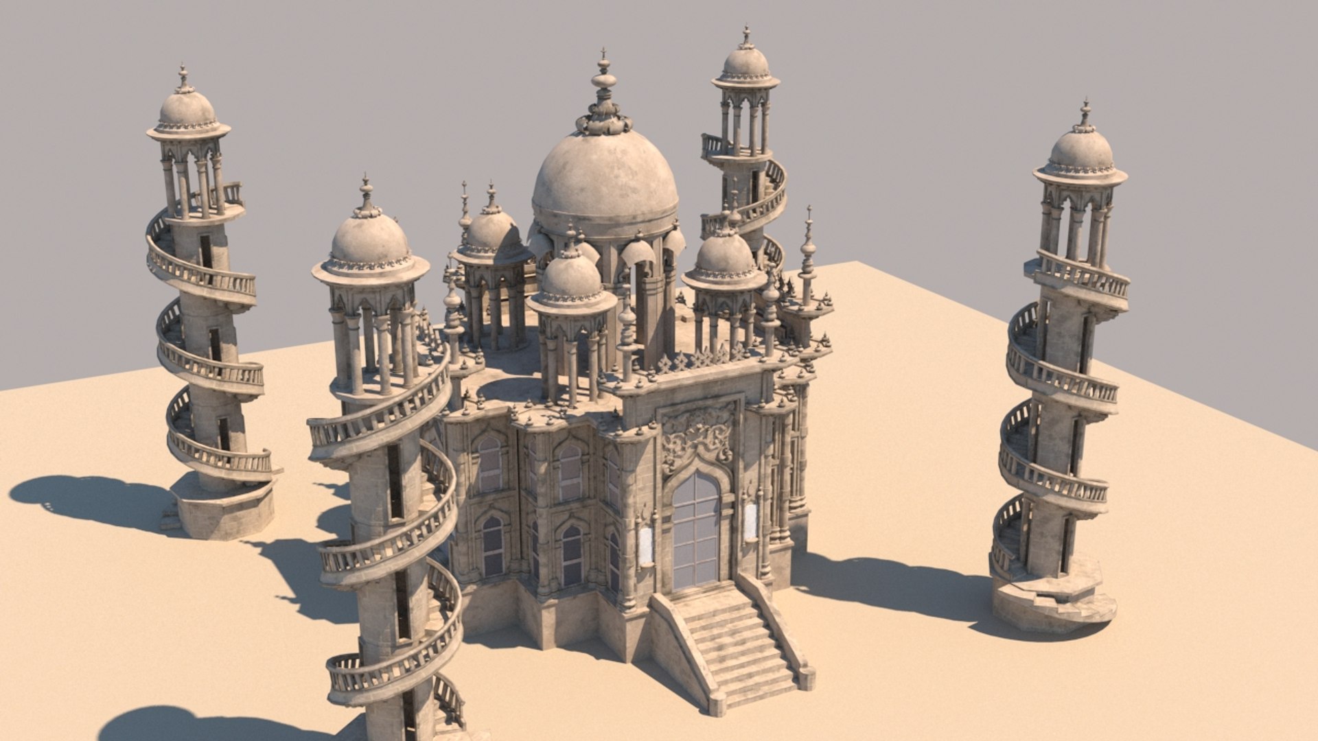 3D Mahabat Maqbara - TurboSquid 1653877