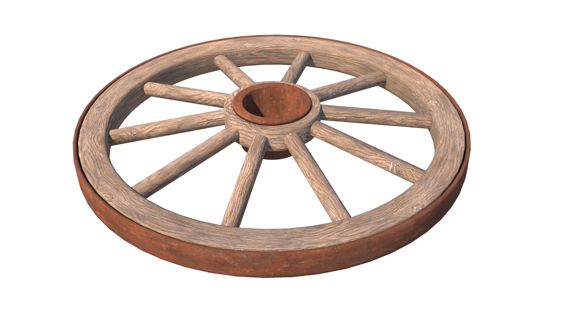 Cart Wheel 3D Model - TurboSquid 1300716