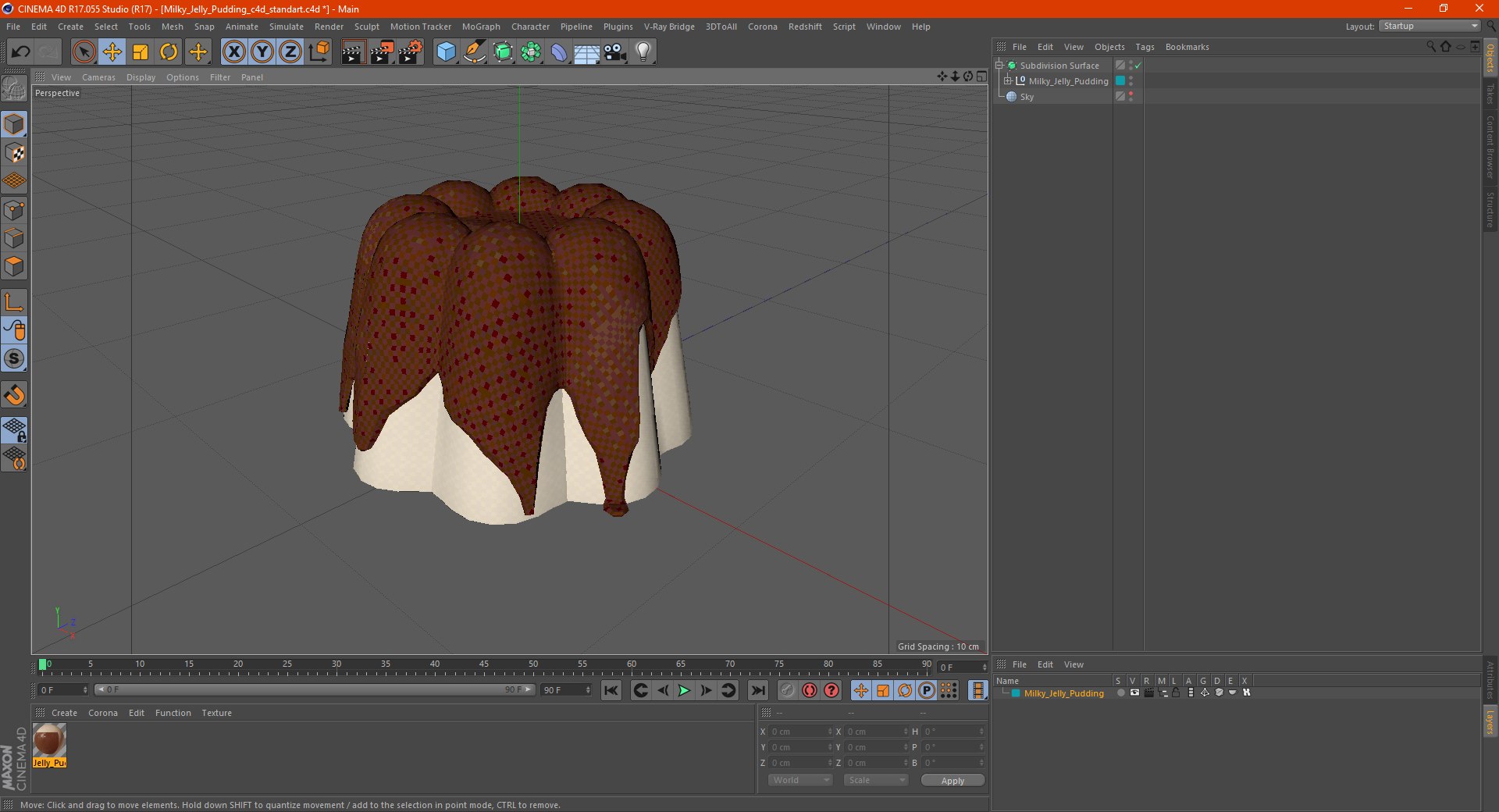 Milky Jelly Pudding 3D model - TurboSquid 1734829