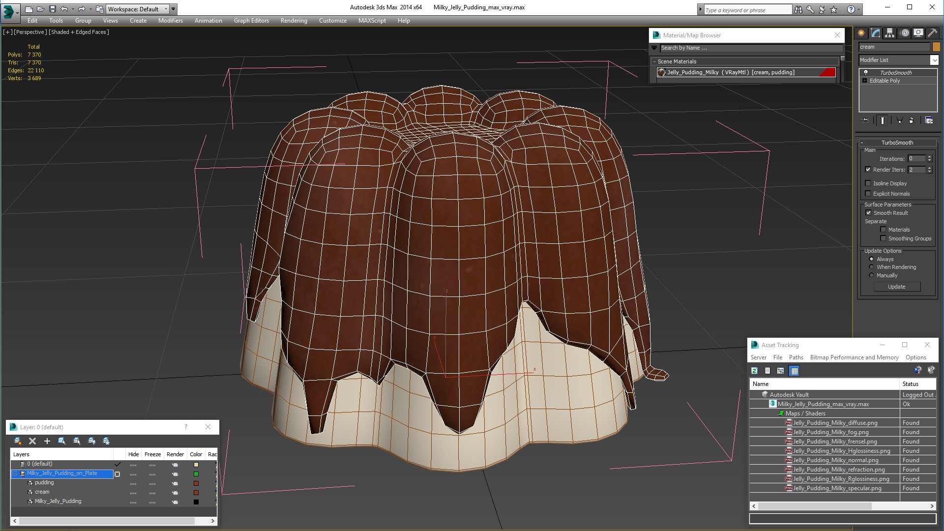 Milky Jelly Pudding 3D model - TurboSquid 1734829