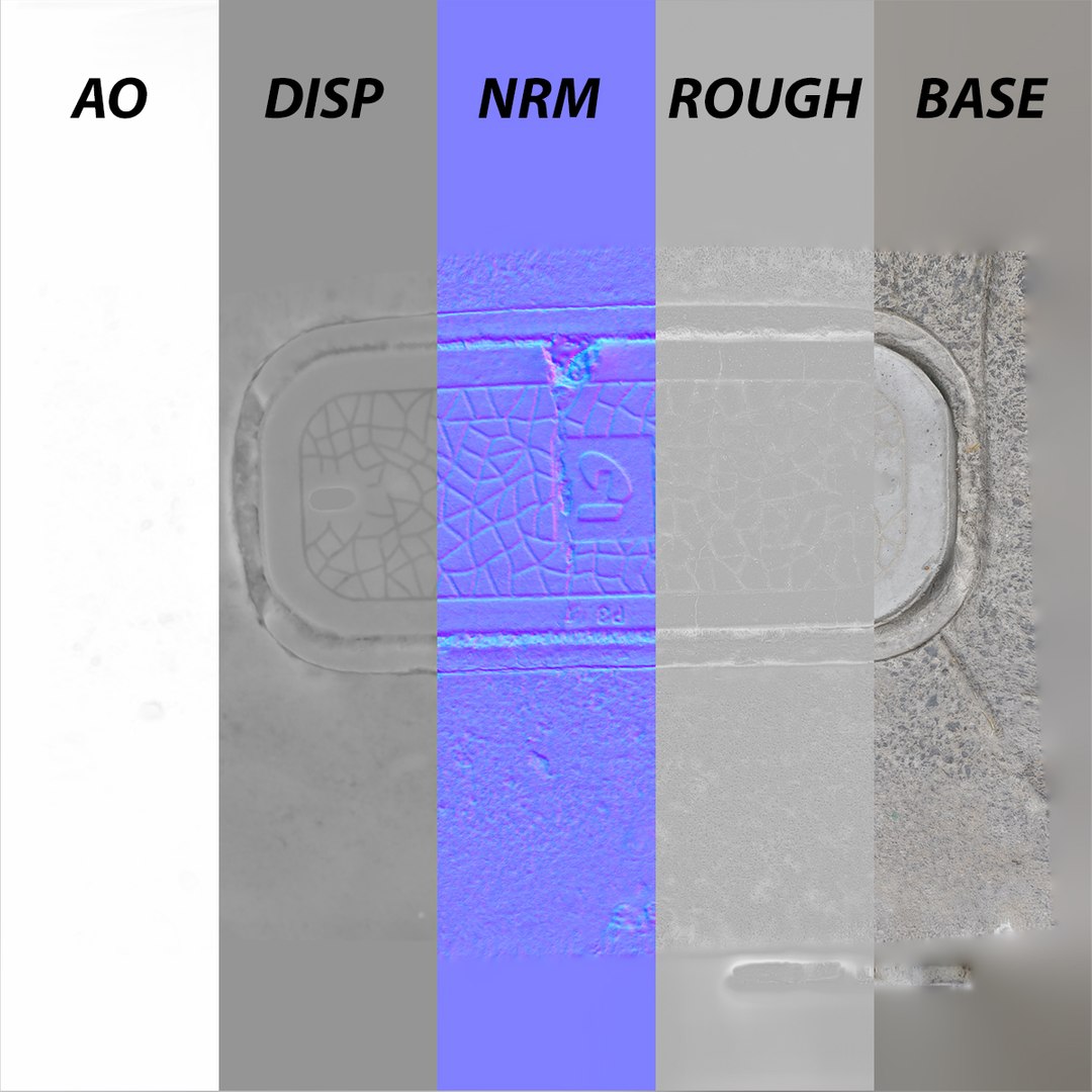Concrete utility cover 4k 3D - TurboSquid 1419359