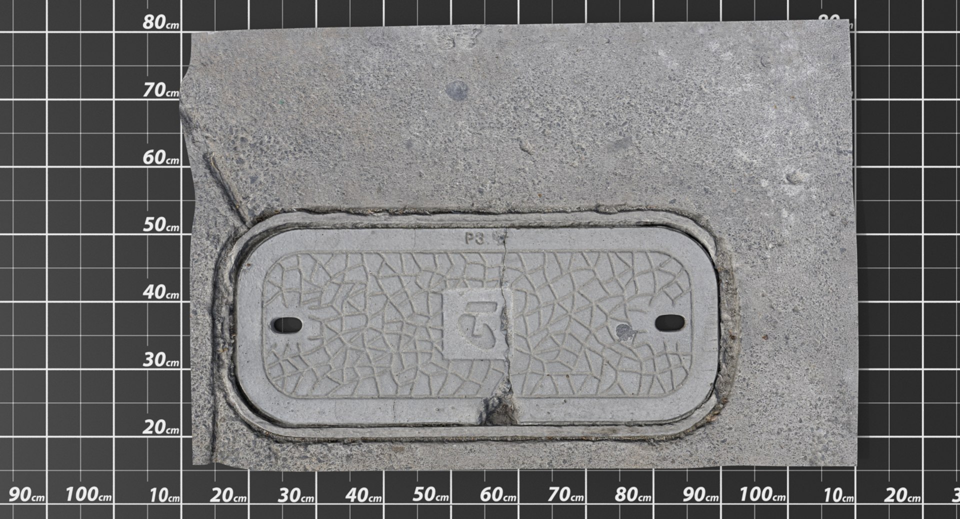 Concrete utility cover 4k 3D - TurboSquid 1419359