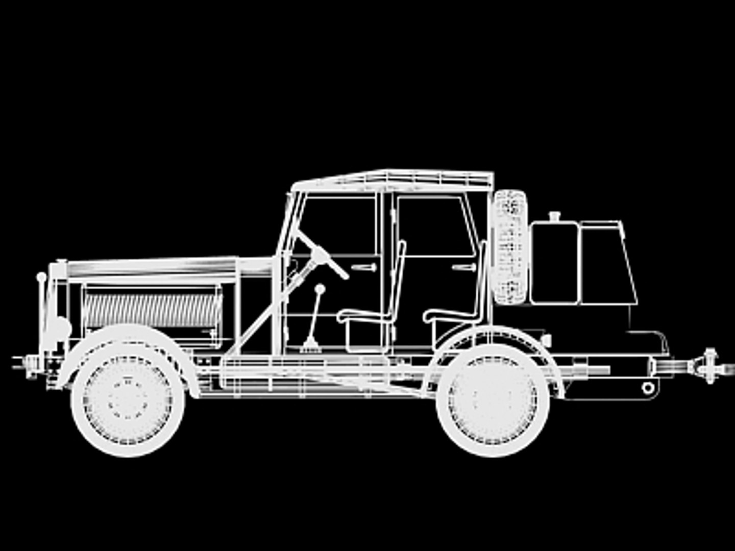 V-2 Rocket Support Vehicle 3d Max