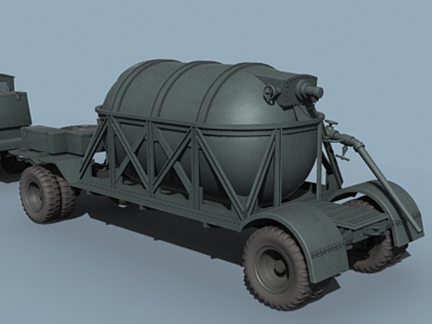 V-2 Rocket Support Vehicle 3d Max