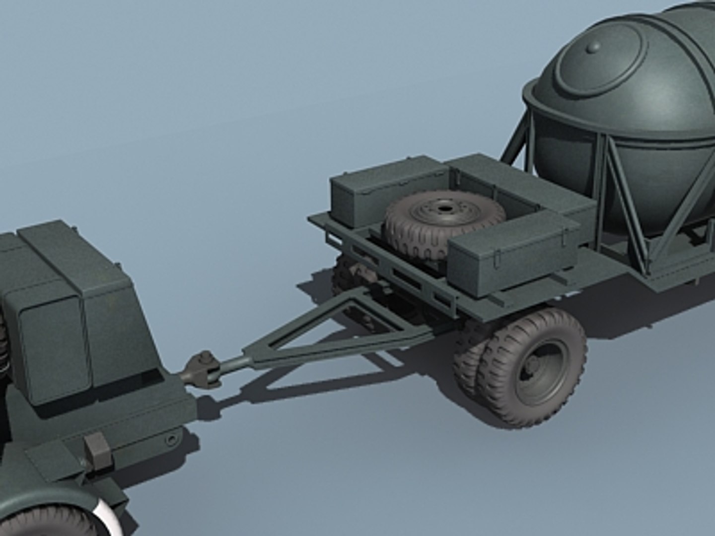V-2 Rocket Support Vehicle 3d Max