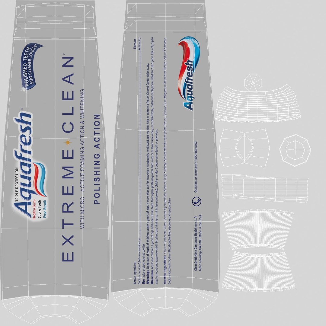 3d Tube Toothpaste 2 Model