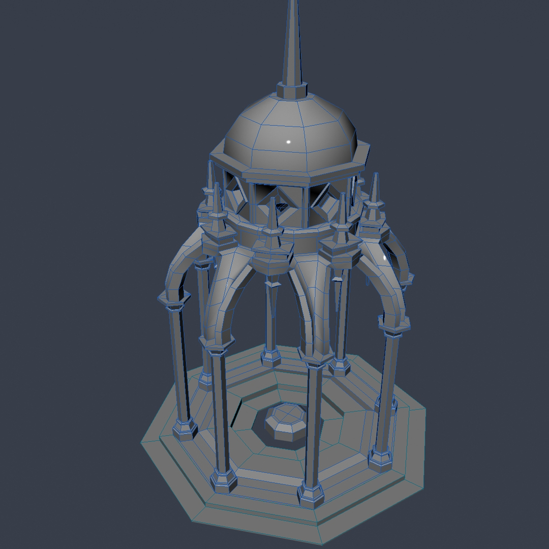 ancient pavilion gothic 3d model