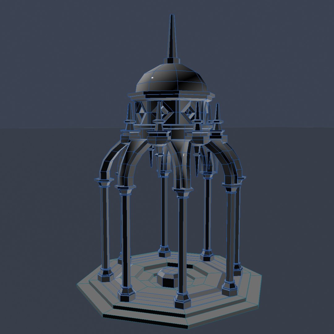 Ancient Pavilion Gothic 3d Model