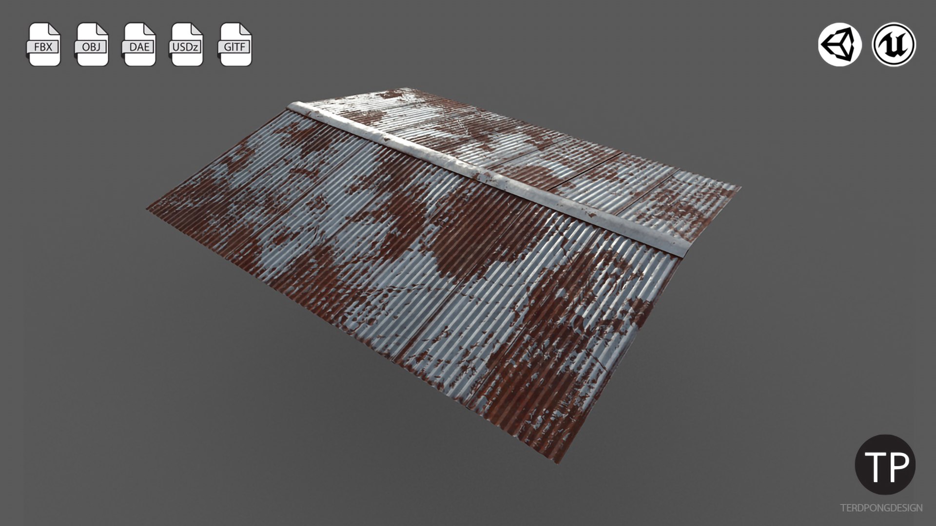 Old Roofing Galvanized 3D Model - TurboSquid 1727082