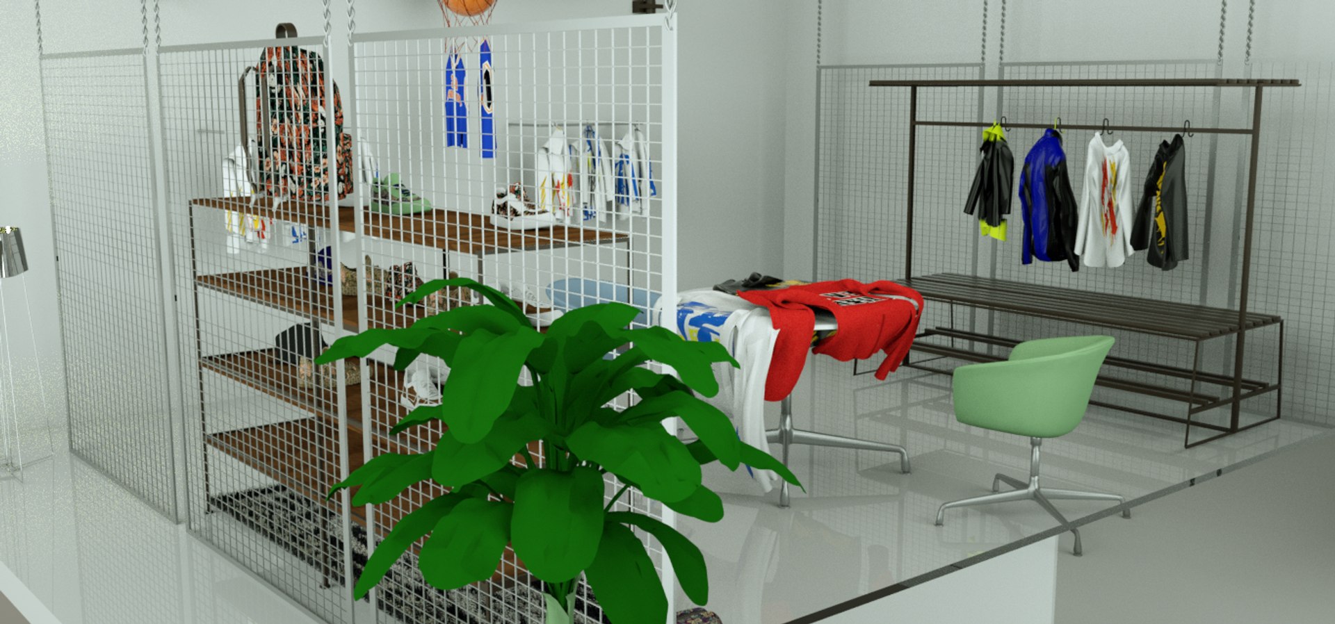 3D Realistic Isometric Clothes Shop Model - TurboSquid 1514596