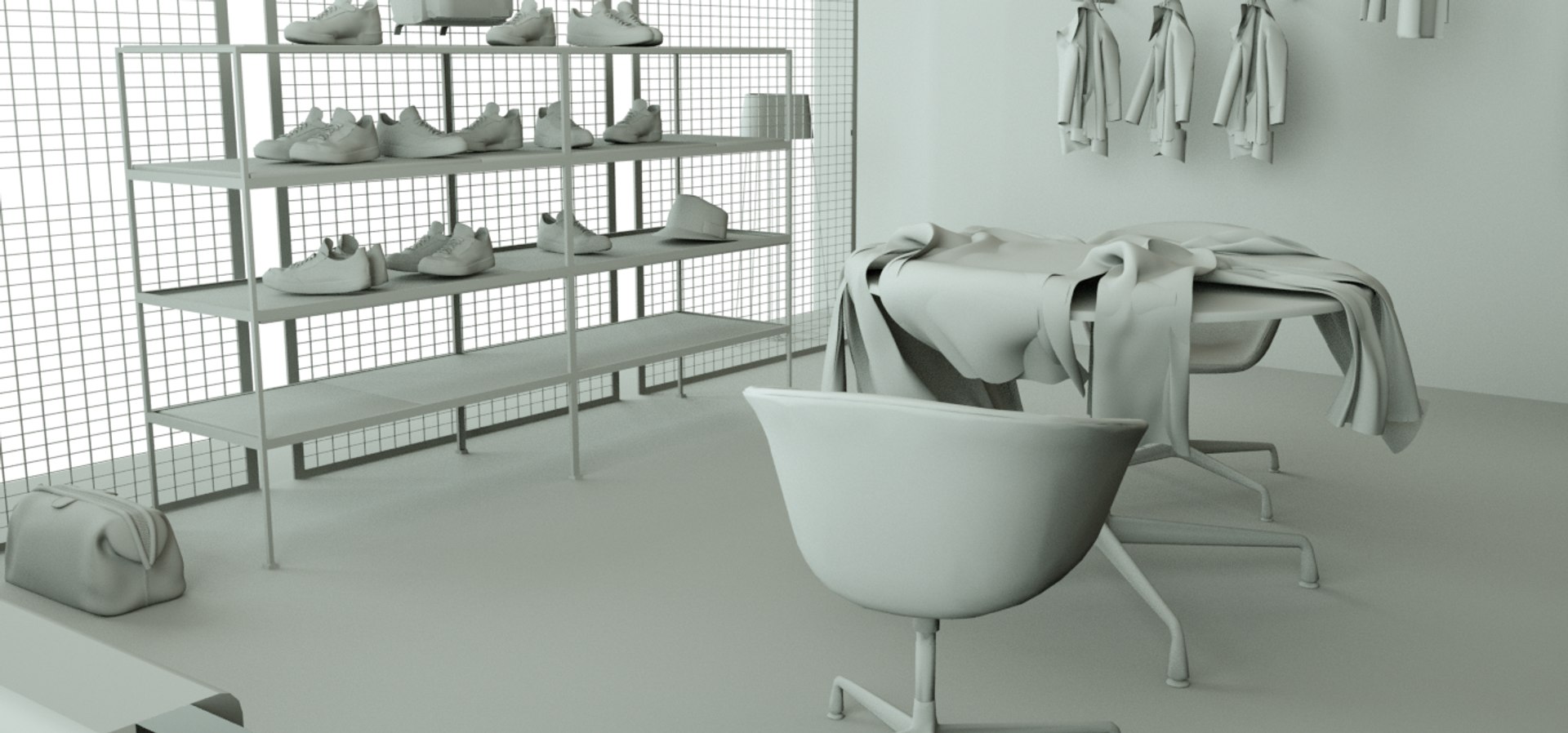 3D Realistic Isometric Clothes Shop Model - TurboSquid 1514596