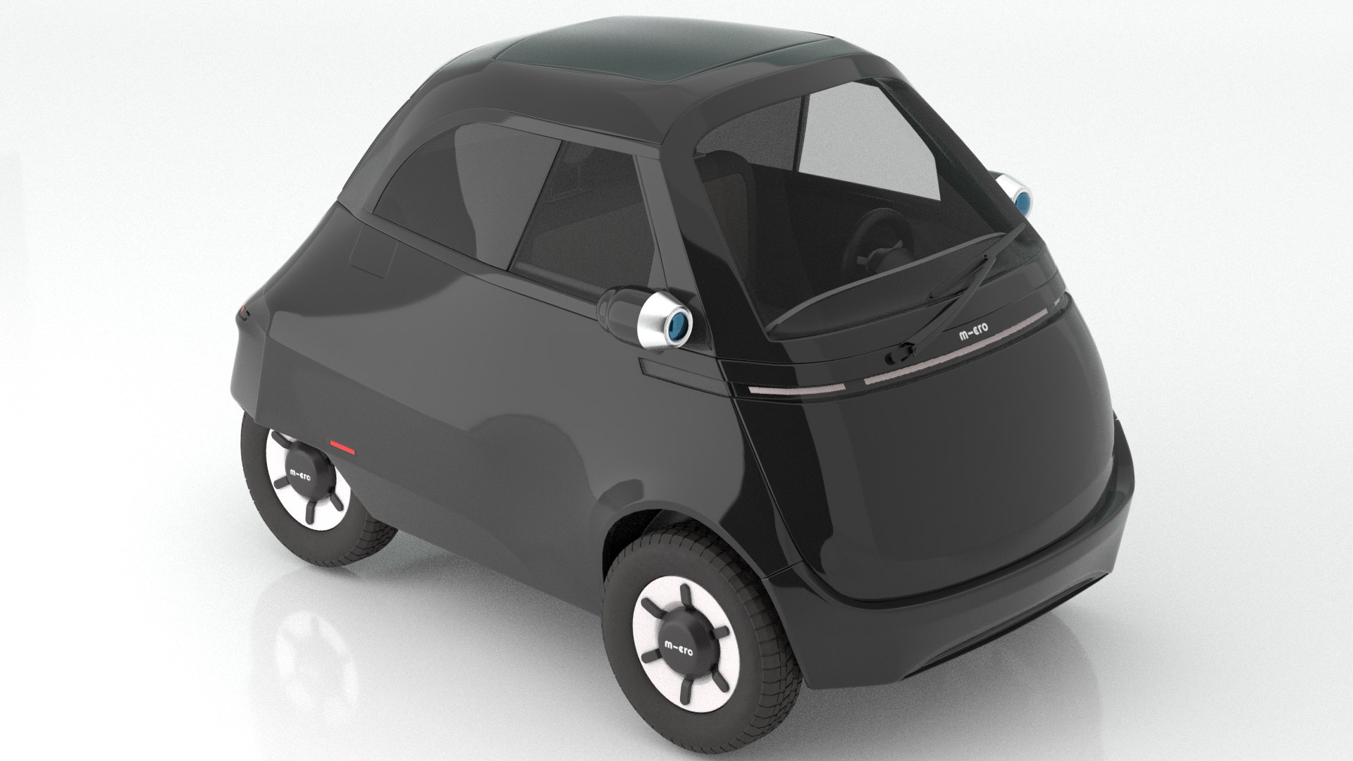 Microlino Electric Scooter Car Balck Model - TurboSquid 2188205