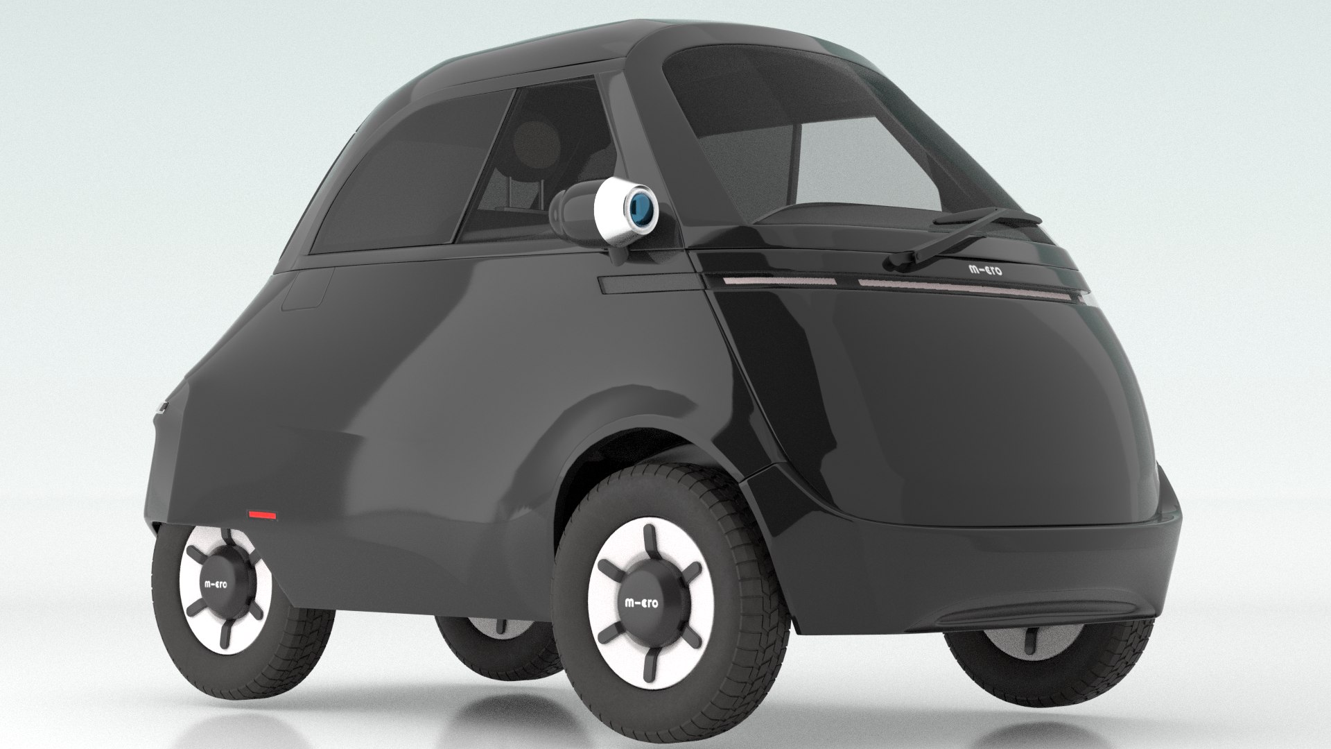 Microlino Electric Scooter Car Balck Model - TurboSquid 2188205