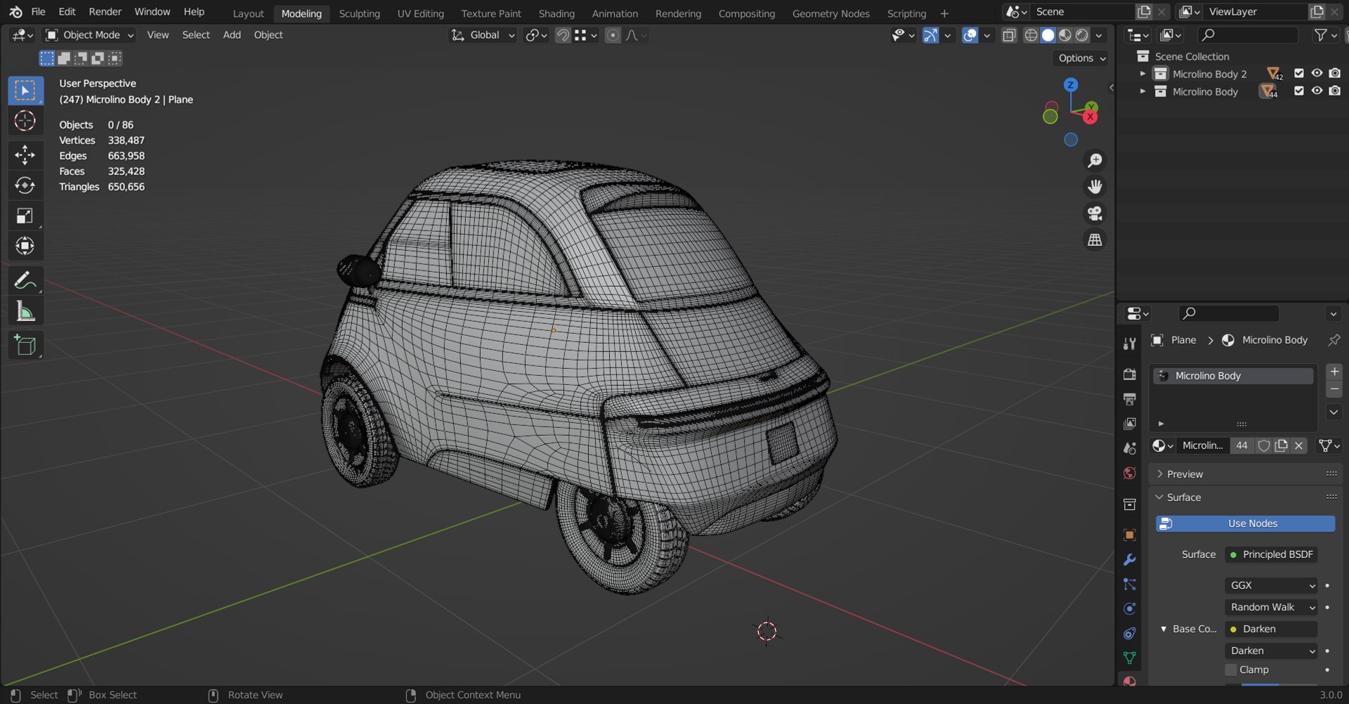 Microlino Electric Scooter Car Balck Model - TurboSquid 2188205