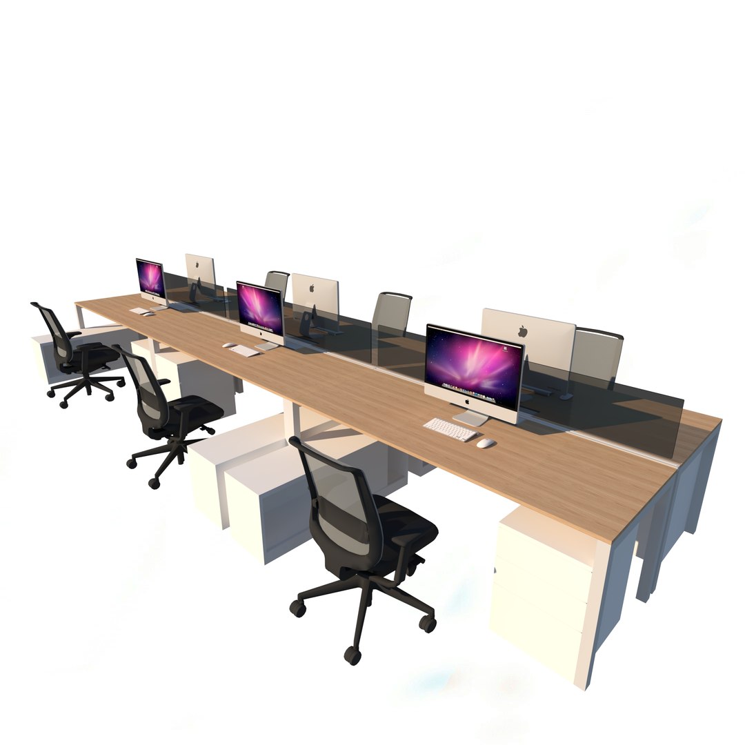 3D Model Office Workstation - TurboSquid 2174892